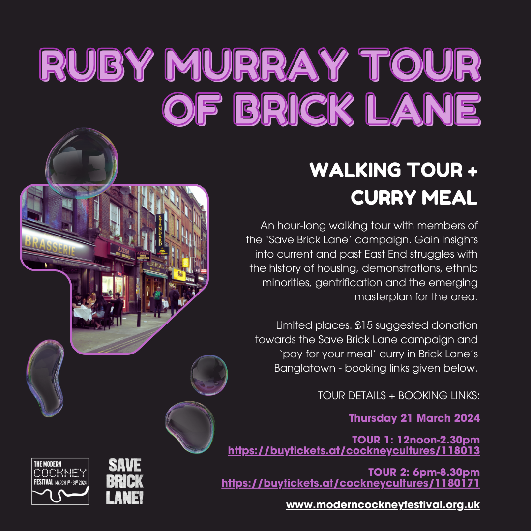 Ruby Murray Tour of Brick Lane – Modern Cockney Festival